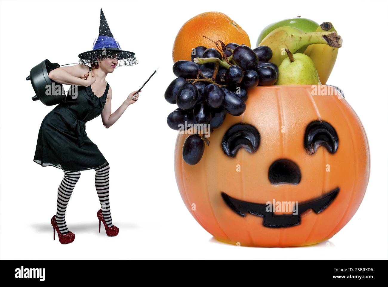 Beautiful woman wicked witch with ruby shoes Stock Photo - Alamy