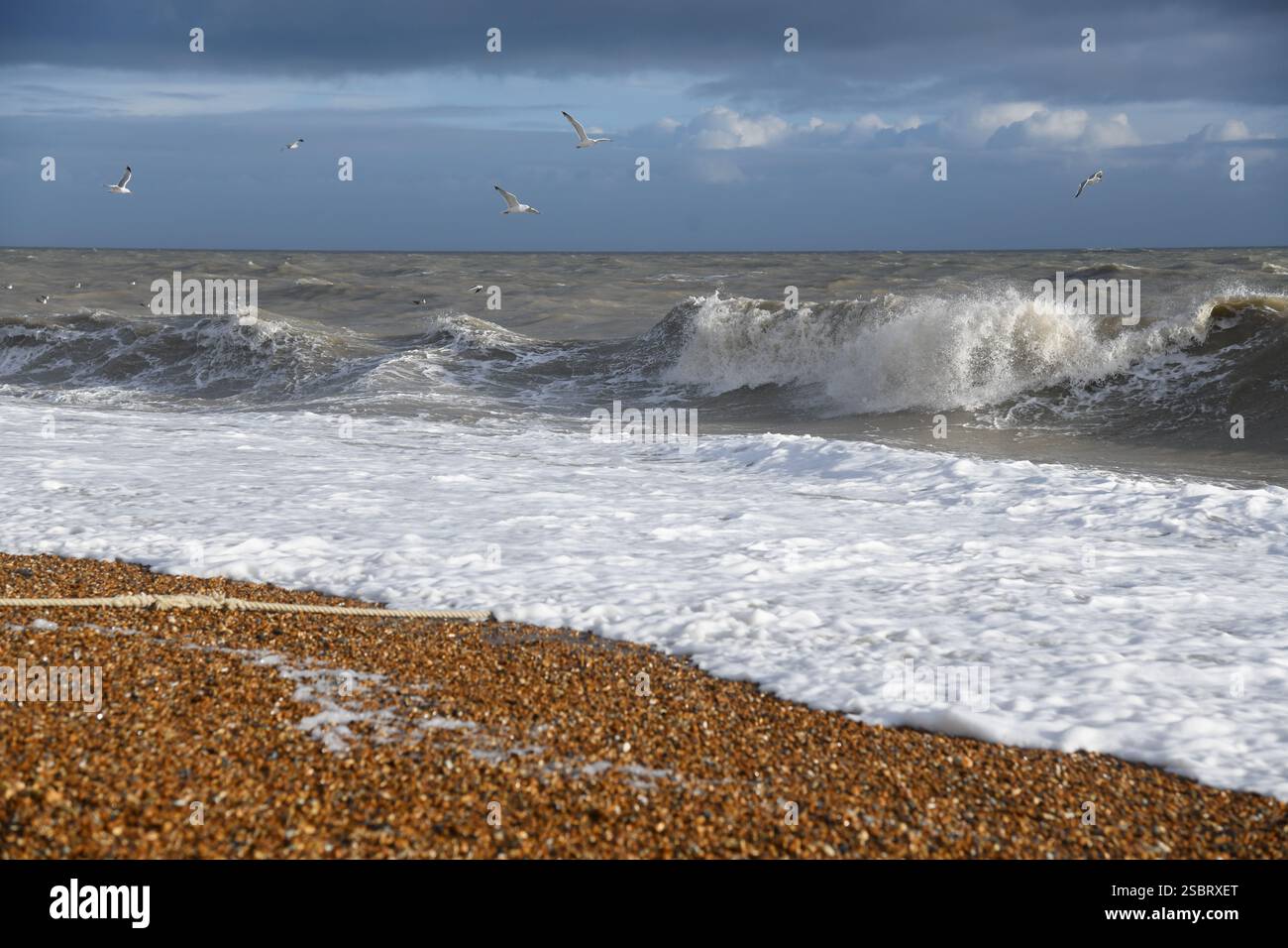 Stormy skies at high tide hi-res stock photography and images - Alamy