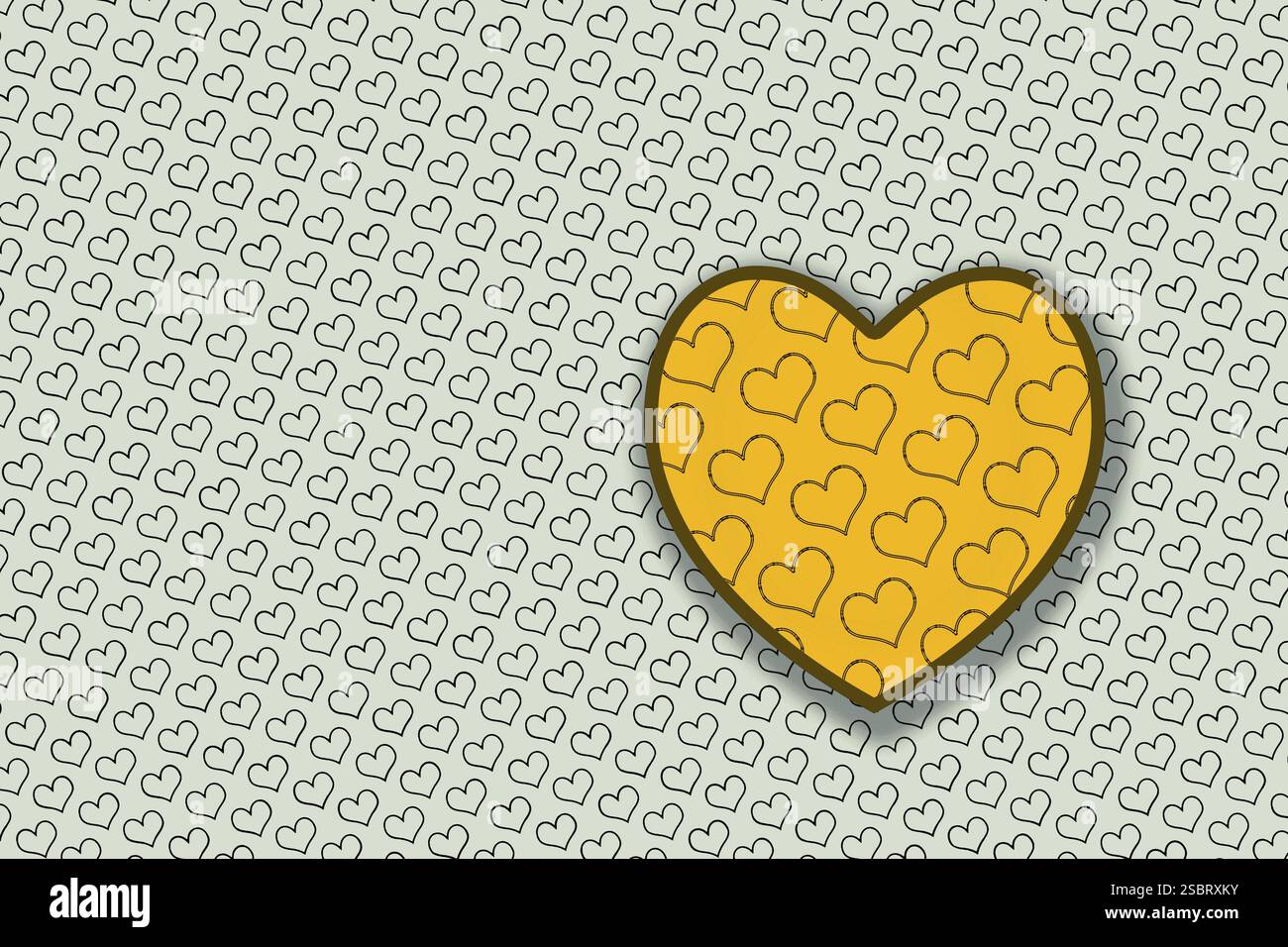 Elegant decorative heart pattern design for fabric, wallpaper, gift ...