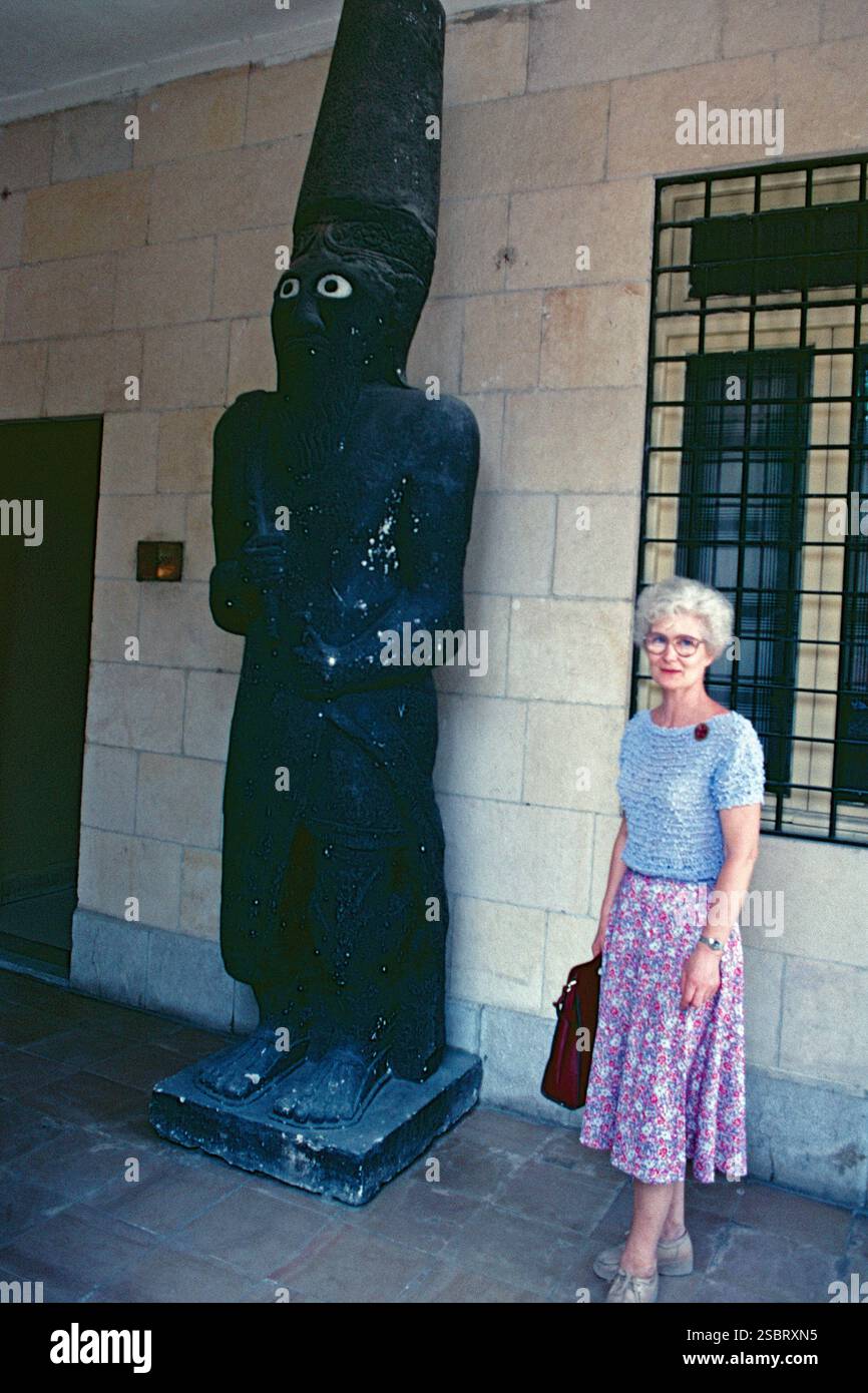 Guard statue originally from the ruins of Mari, now at the National ...