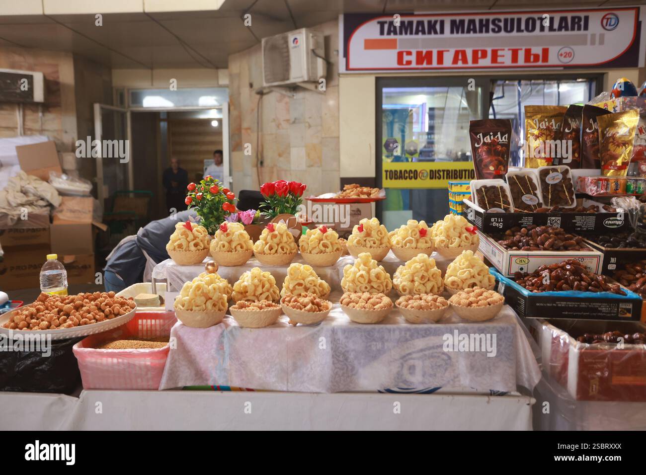a different type of traditional biscuits and uzbek baked items is on ...