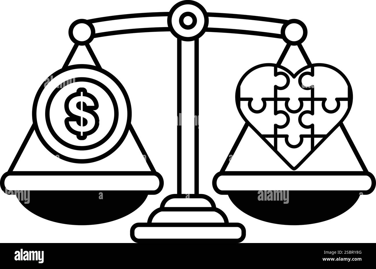 Broken justice scale Stock Vector Images - Alamy