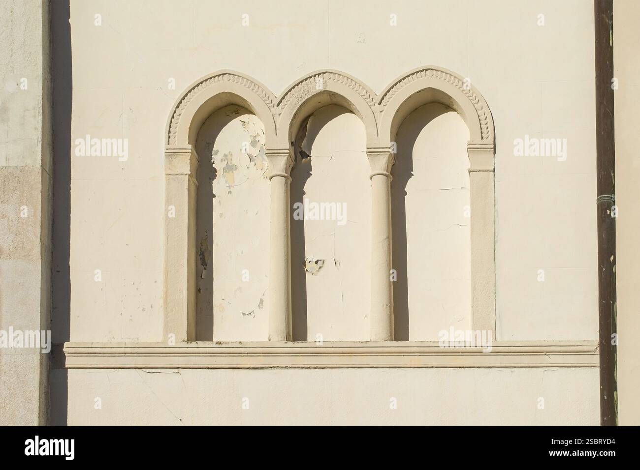 Side view of mid-17th century Santa Maria delle Grazie parish church ...