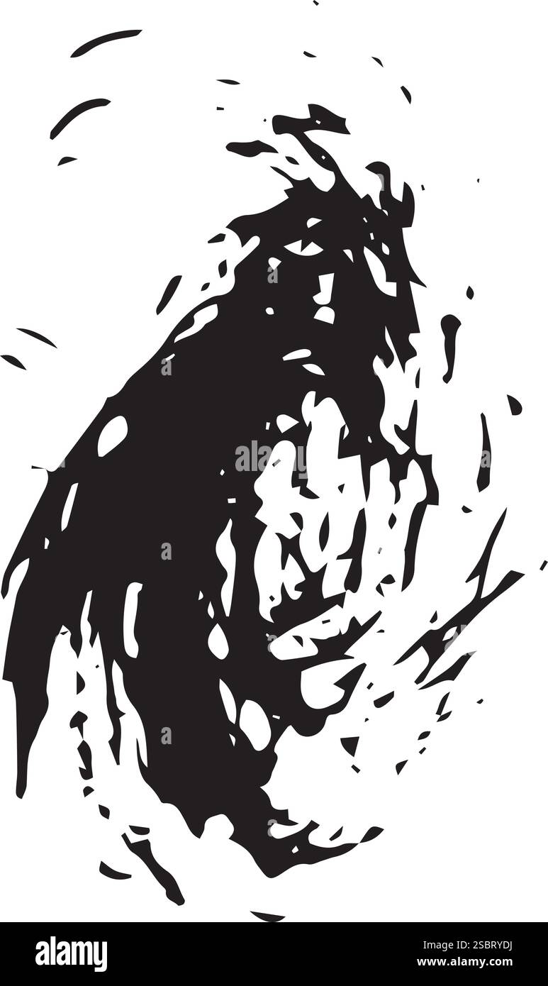 Abstract organic shapes textured Black and White Stock Photos & Images ...