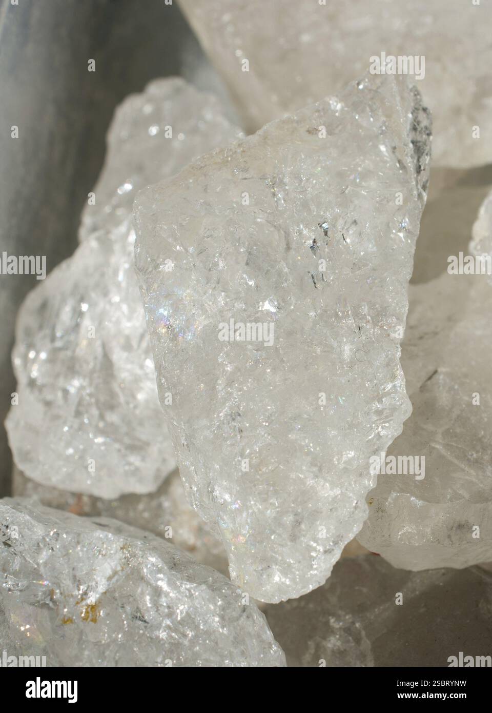 Crystal quartz gem stone as natural mineral rock specimen Stock Photo ...