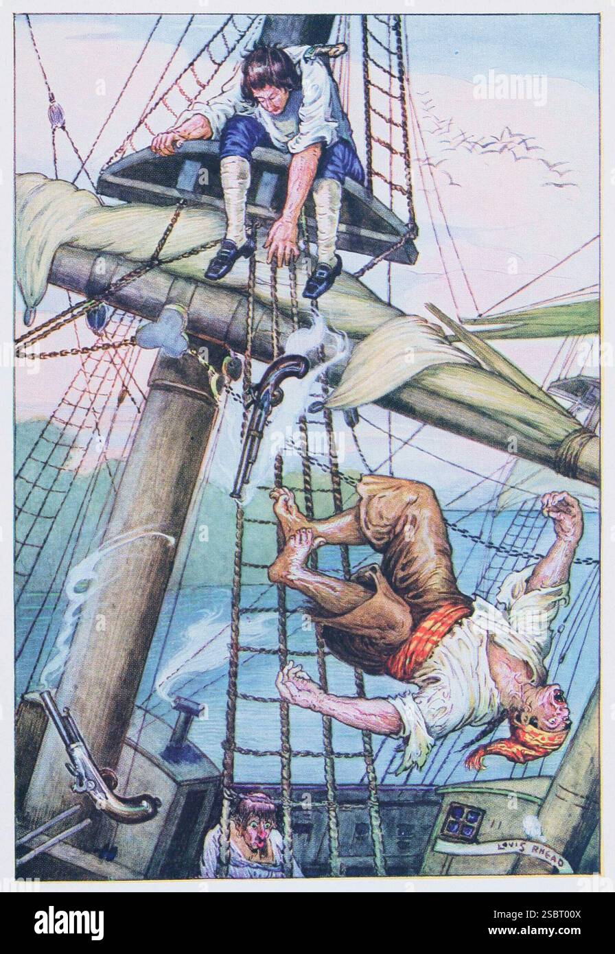 Treasure Island illustration by Louis Rhead, circa 1915. Illustration ...