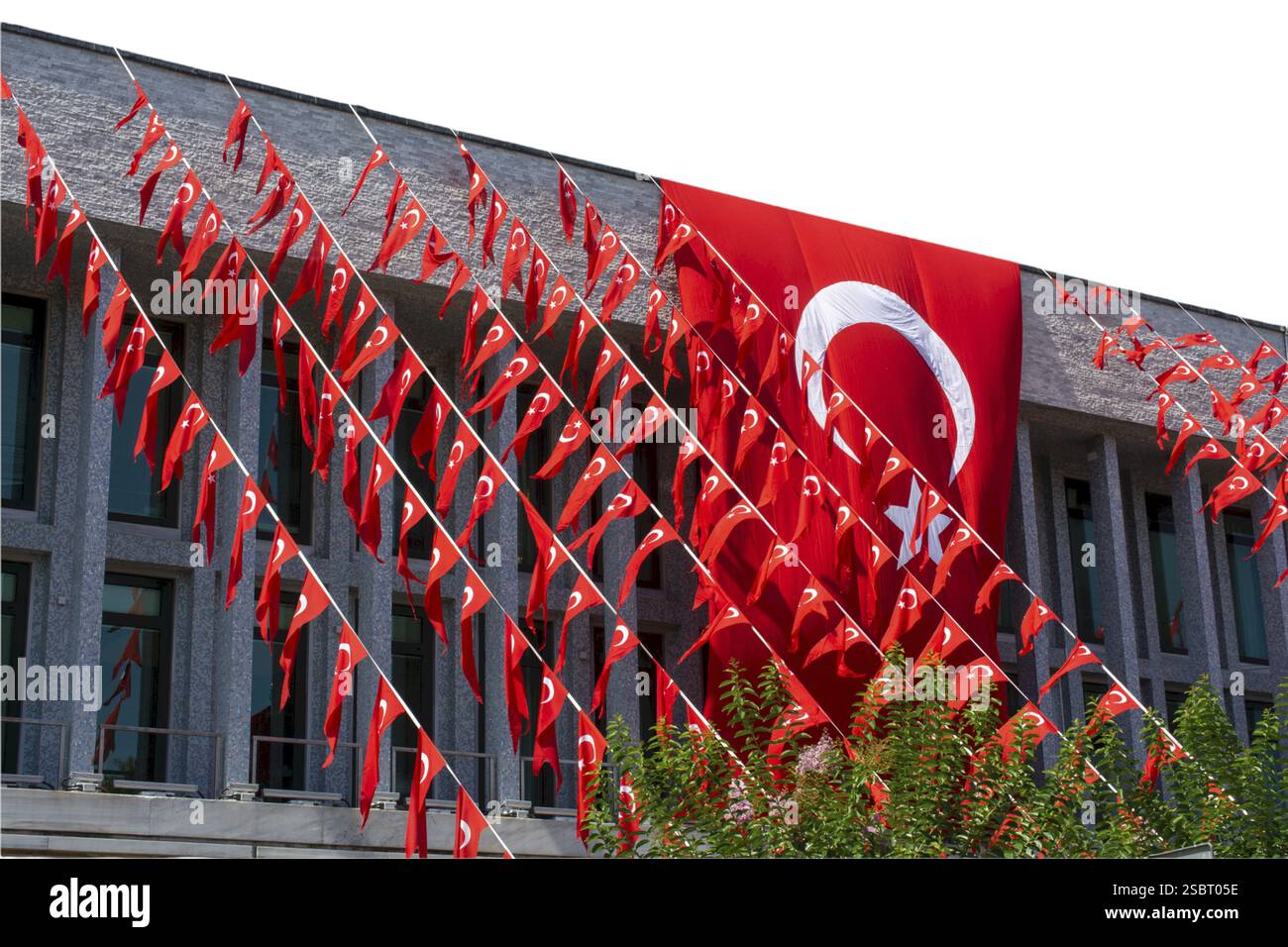 Turkish flags isolated on white backround featuring star and crescent ...