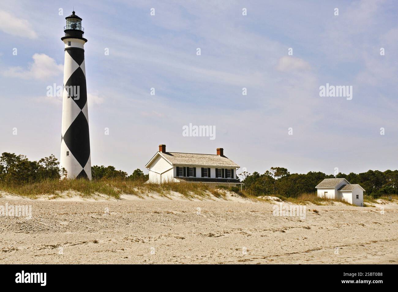 The Cape Lookout Lighthouse on the North Carolina Coast Stock Photo - Alamy