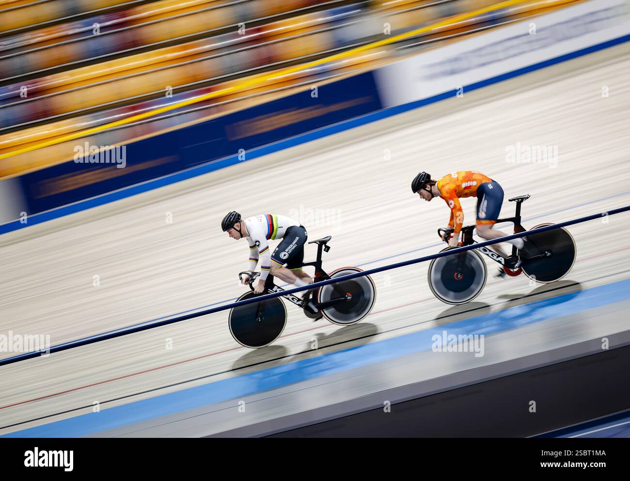 APELDOORN - Harrie Lavreysen and Tijmen van Loon (R) during a training ...