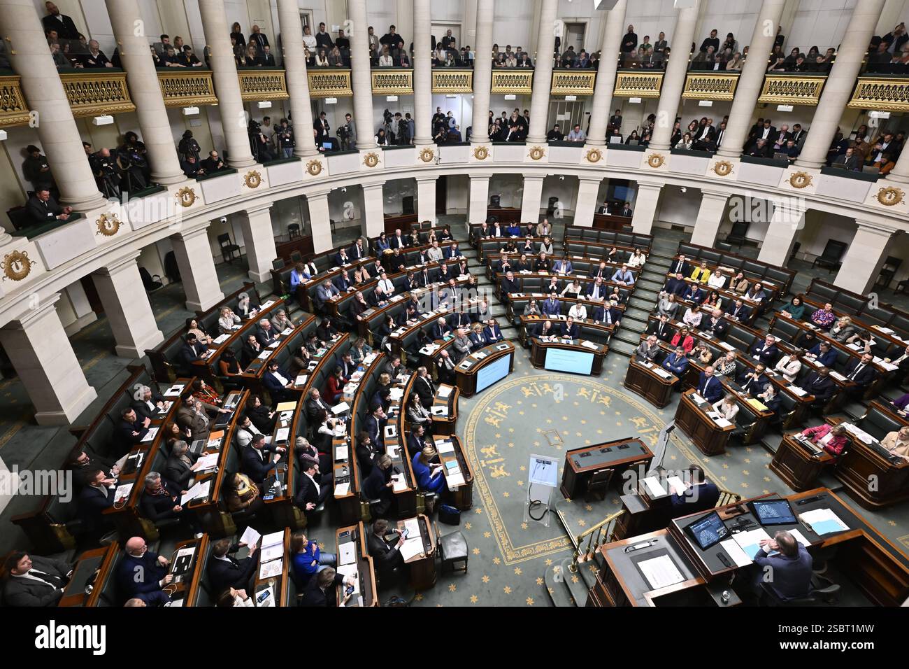 Brussels, Belgium. 04th Feb, 2025. The Chamber Members listen to the ...