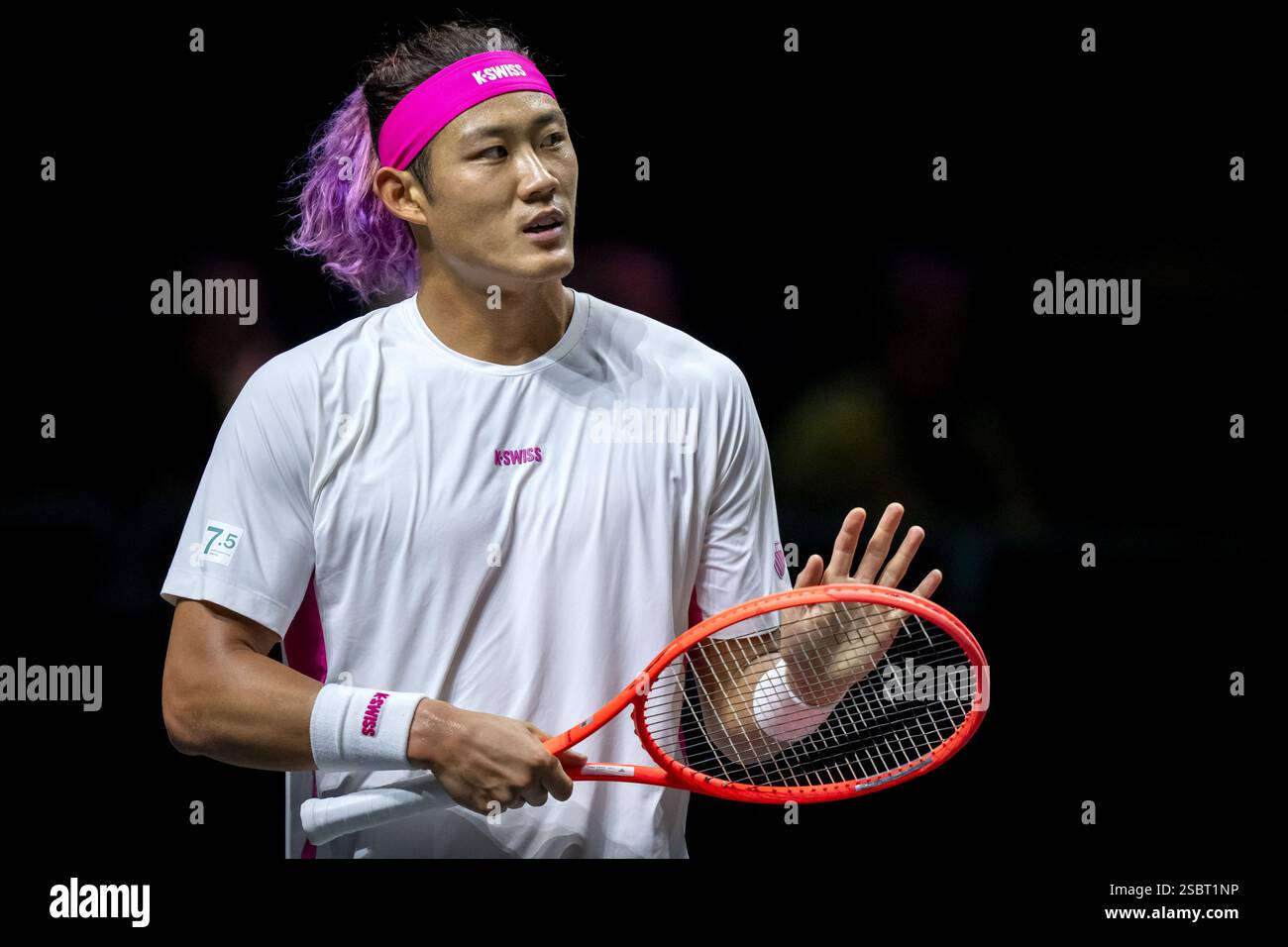 Rotterdam, Netherlands. 04th Feb, 2025.ROTTERDAM - Zhizhen Zhang (CHN) in action against Andrey ...