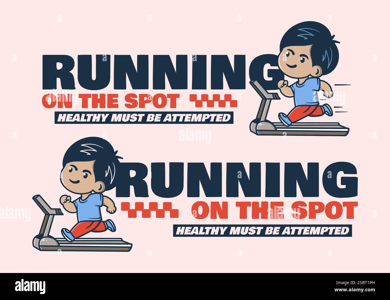 Running on the spot. Runner boy character illustration running on ...