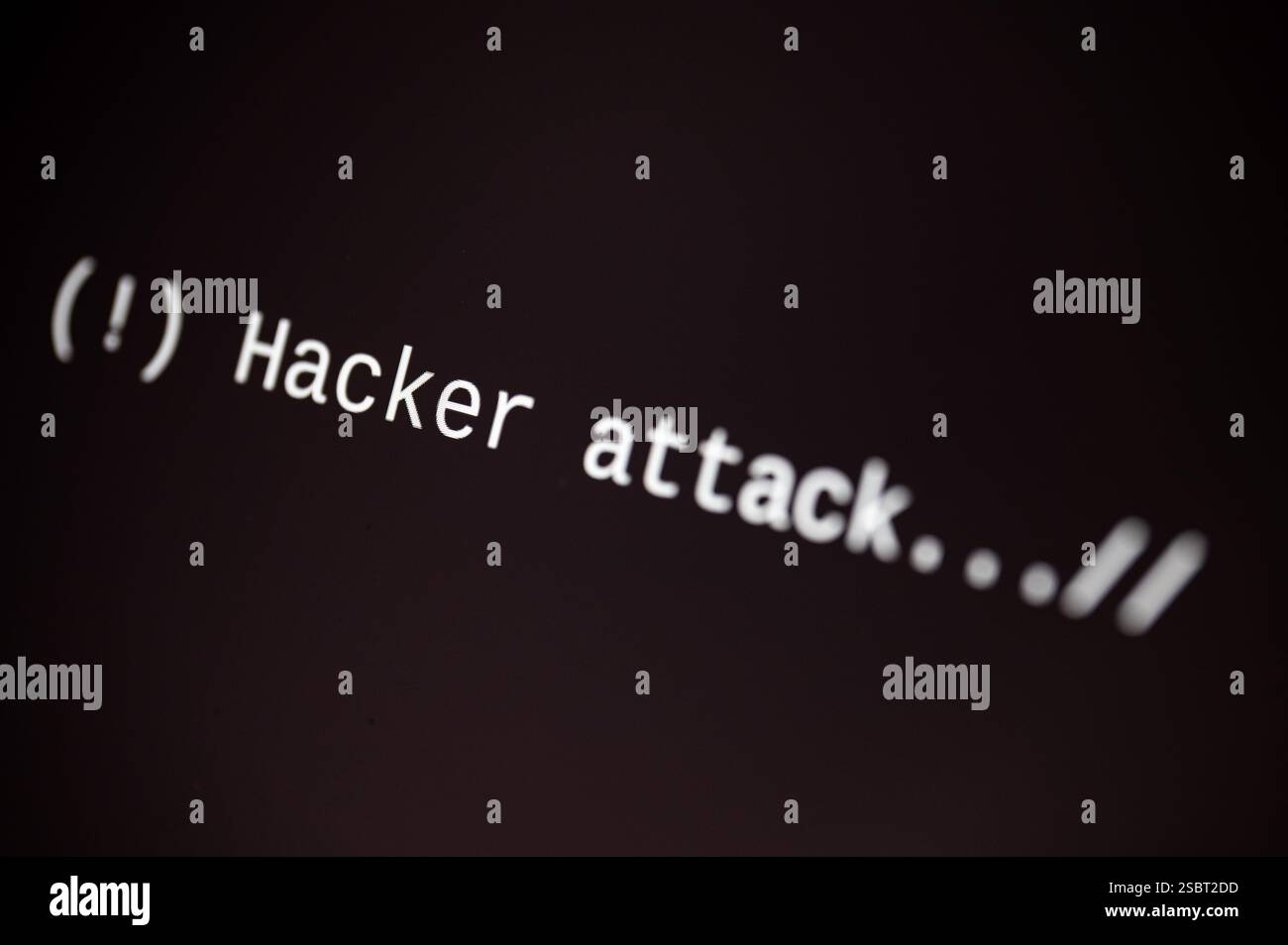 Black computer screen, what a hacker attack. Hacker attack and computer ...