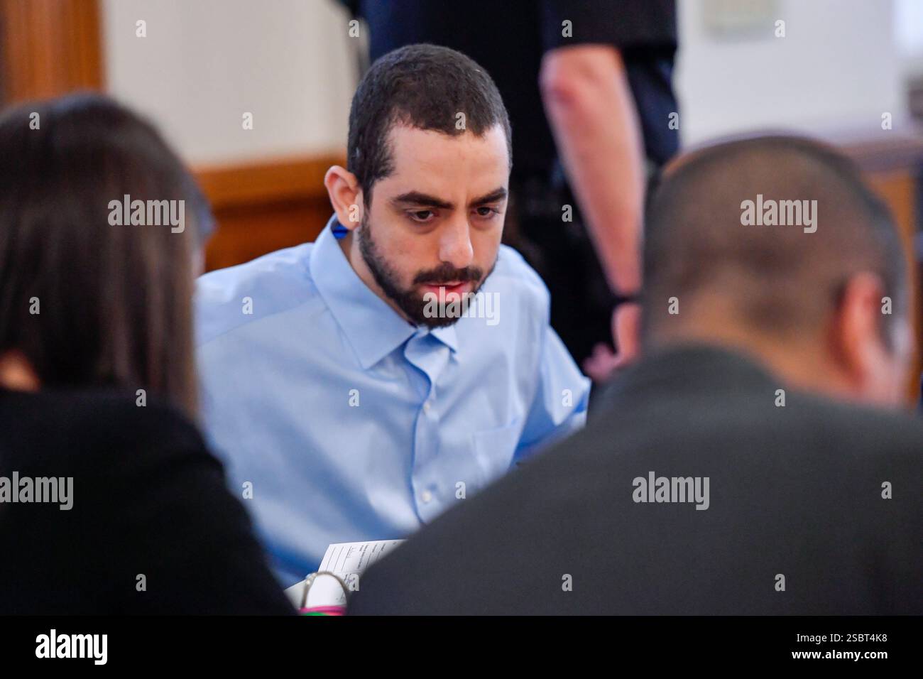 Hadi Matar, center, charged with severely injuring author Salman ...