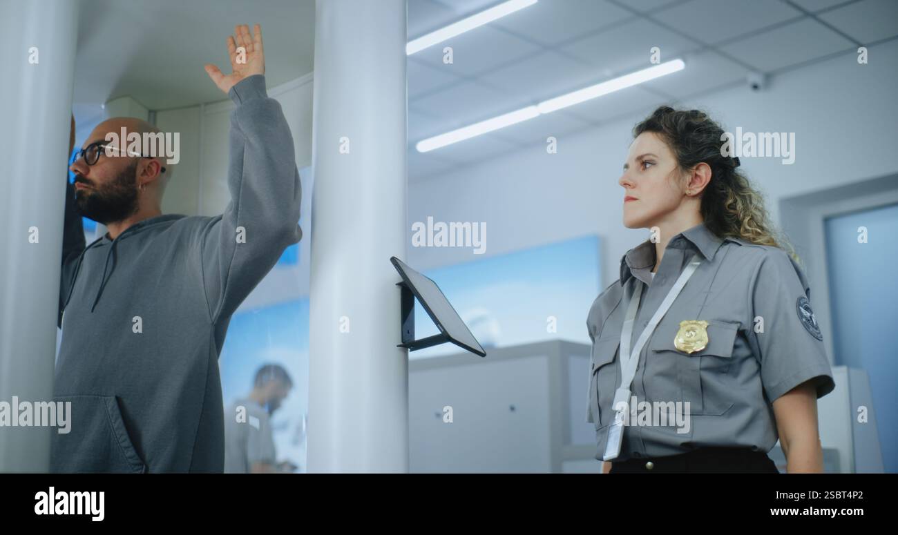 Security Checkpoint in Airport Terminal: African American Security ...