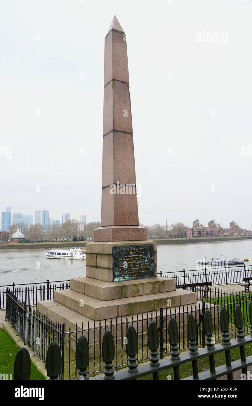 The Bellot memorial to Joseph René Bellot at Greenwich Stock Photo - Alamy