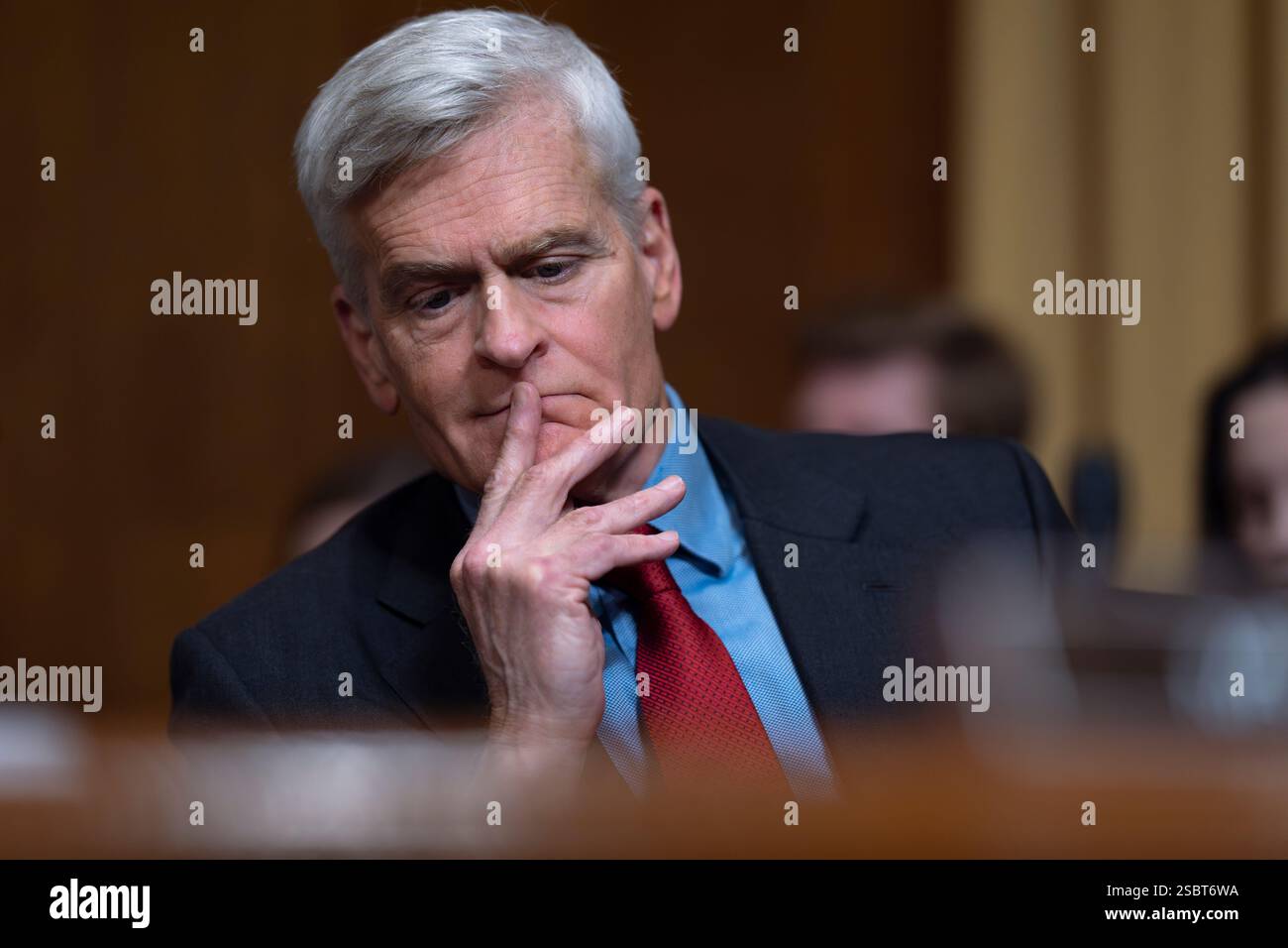 Sen. Bill Cassidy, R-La., keeps his decision until the final moment as the Senate Finance ...