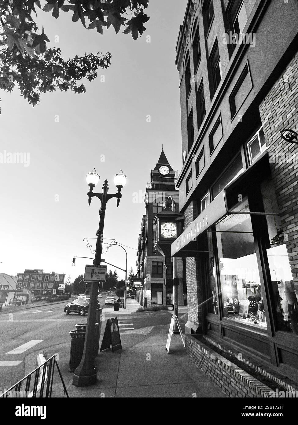 Old Fairhaven, Bellingham, Washington - City Scene with Lamp Post and ...