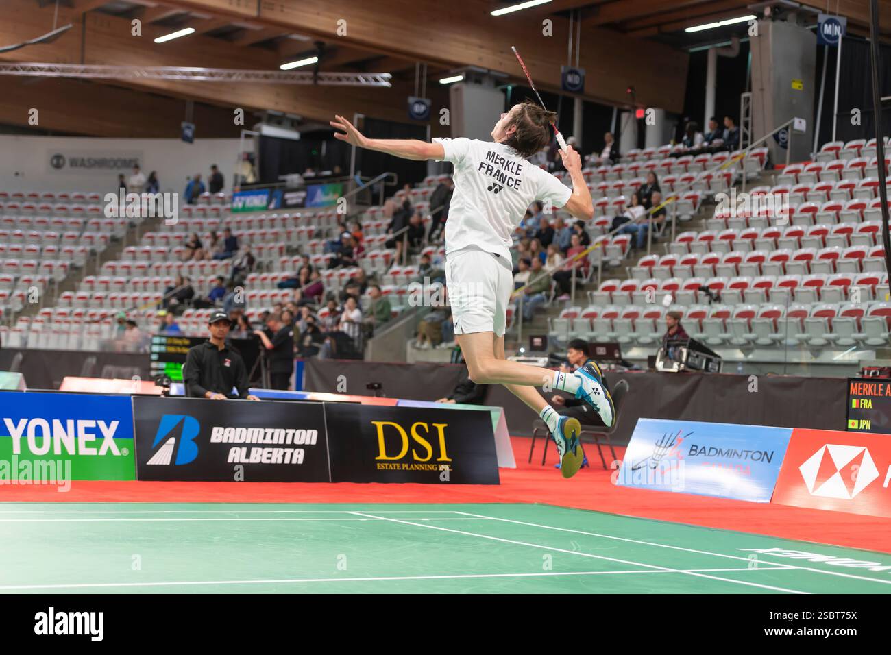 Arnaud Merkle (France) compete against Koki Watanabe (Japan) in men's ...