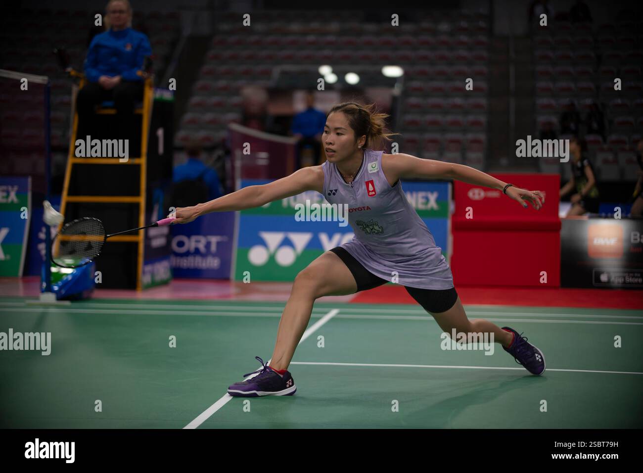 Supanida KATETHONG (Thailand) compete against Ratchanok Intanon (Thailand) in the women's ...