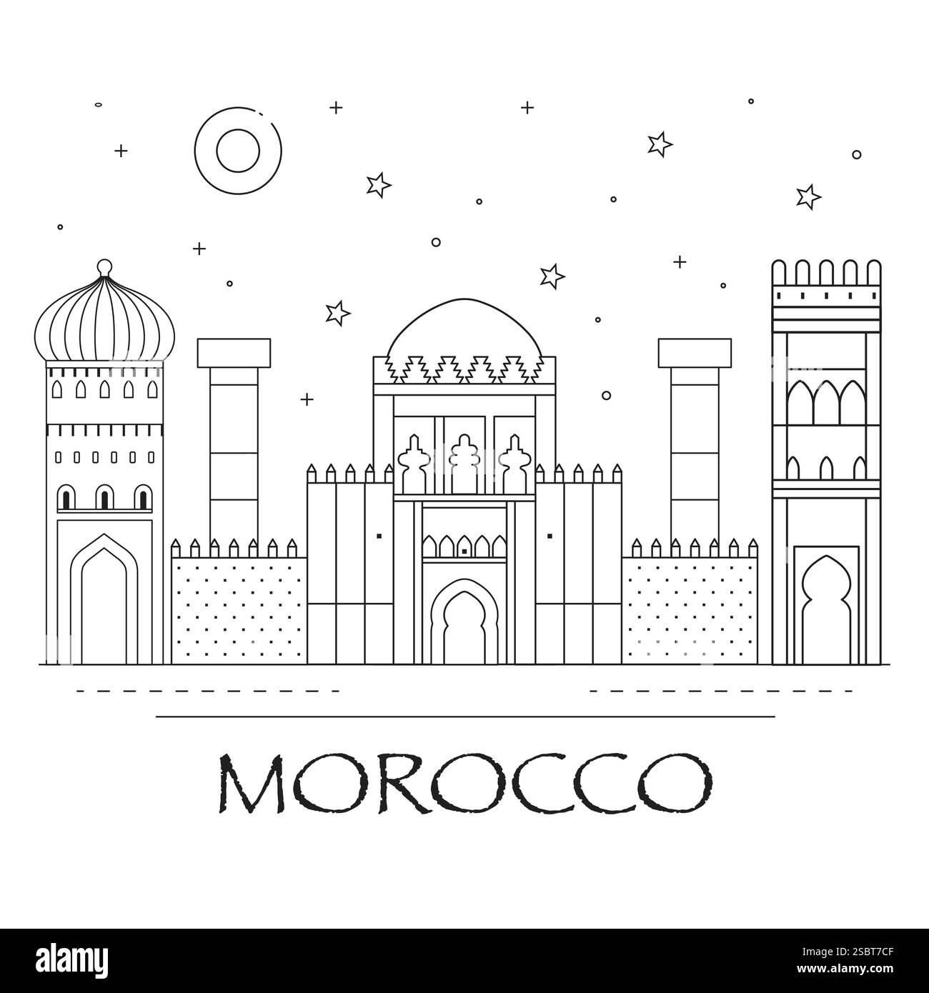 Morocco rabat outline city Stock Vector Images - Alamy