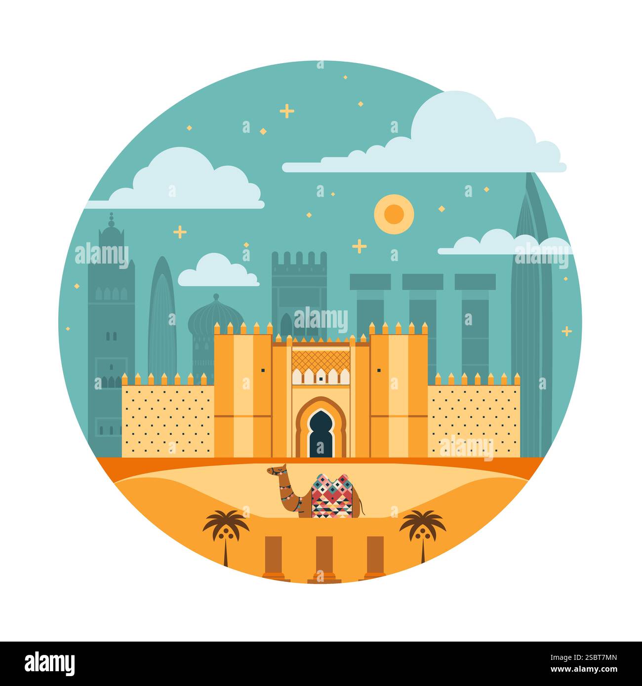 Kasbah fort Stock Vector Images - Alamy