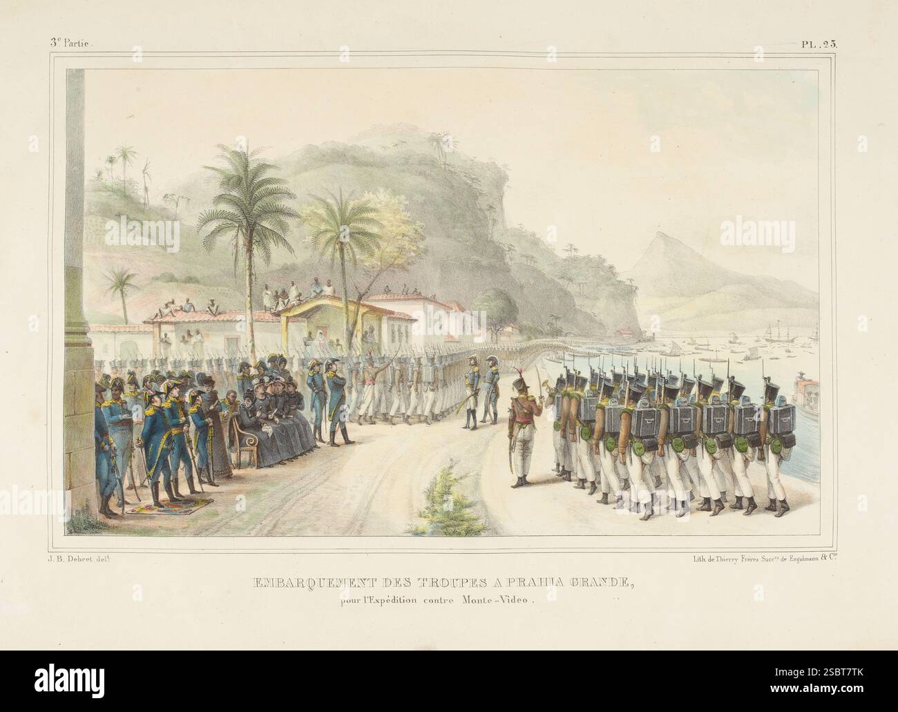 Gathering of the Military Troops in Prahia Grande, Brazil setting for ...
