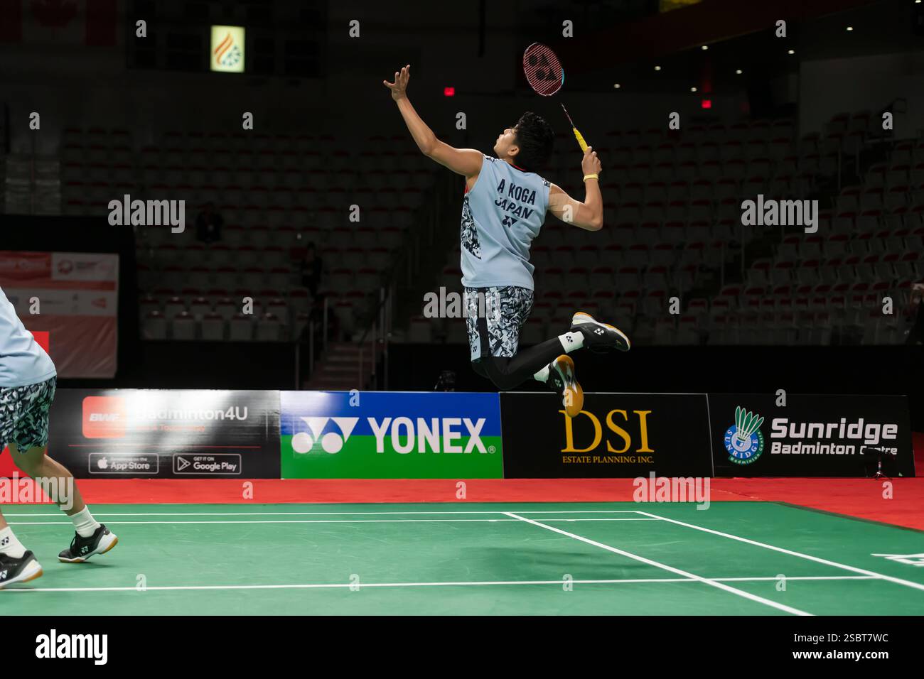 Akira KOGA and Taichi SAITO (Japan) compete against Frederik SØGAARD and Rasmus Kjaer (Denmark ...