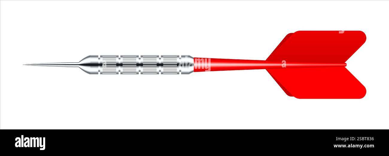 Dart arrow with metal tip and shadow. Dart throwing sport game ...