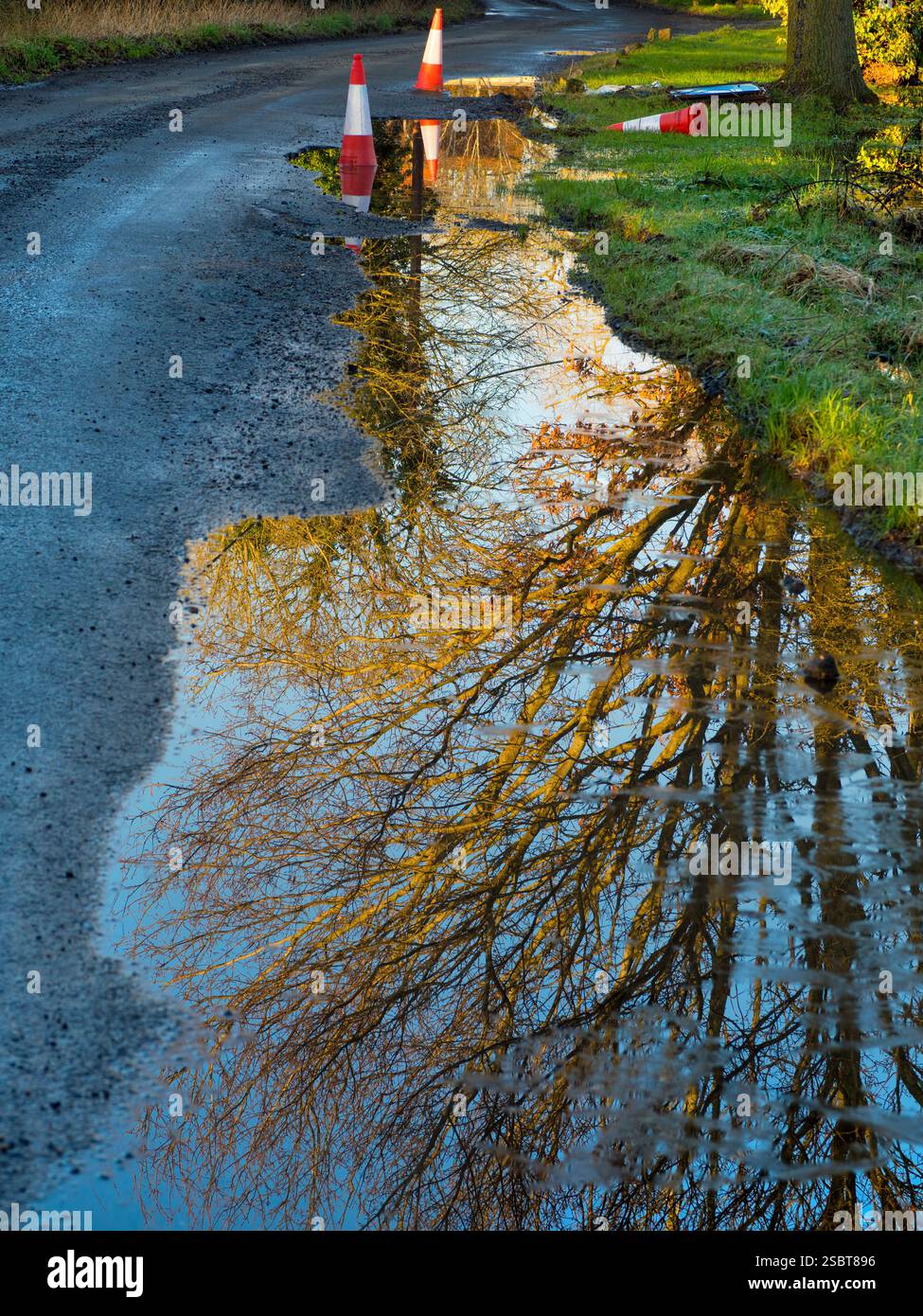 Potholes in my home village of Radley in Oxfordshire. These chasms are ...
