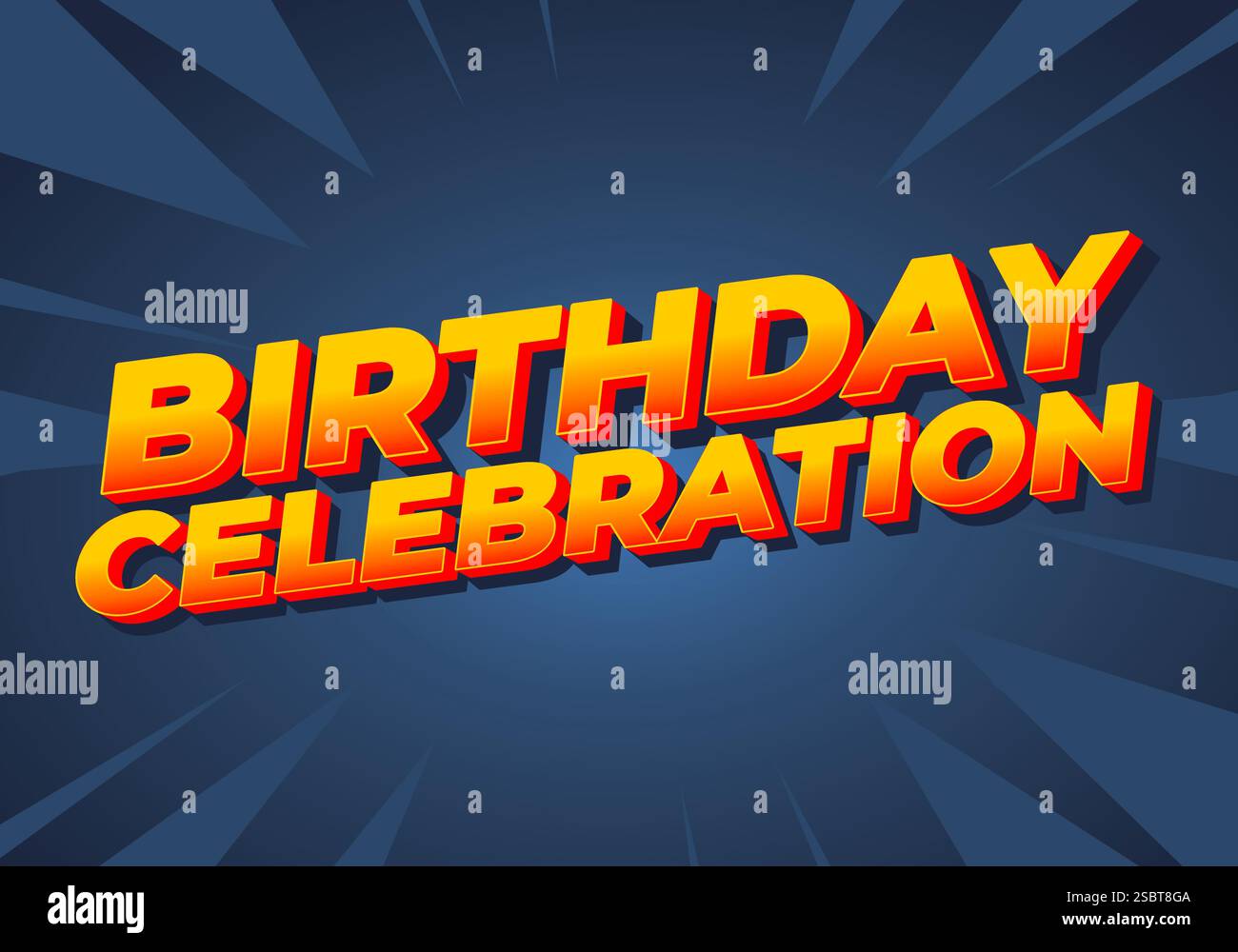 Birthday celebration. Text effect design with modern fonts for social ...