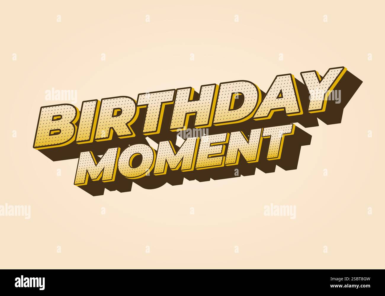Birthday moment. Text effect design for advertising or social media ...