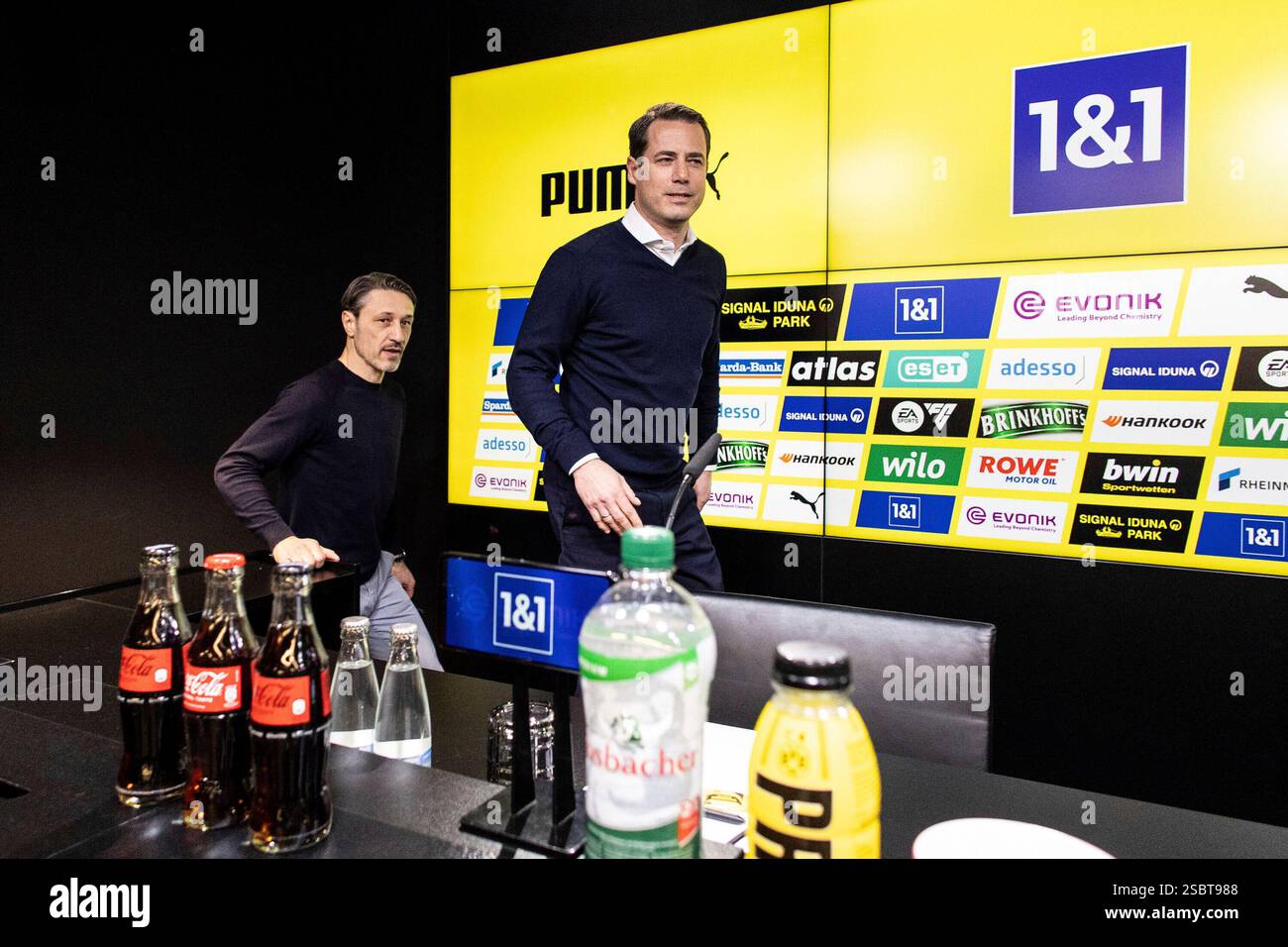 Dortmund, Deutschland. 04th Feb, 2025. Niko Kovac (Borussia Dortmund, Cheftrainer), Lars Ricken ...