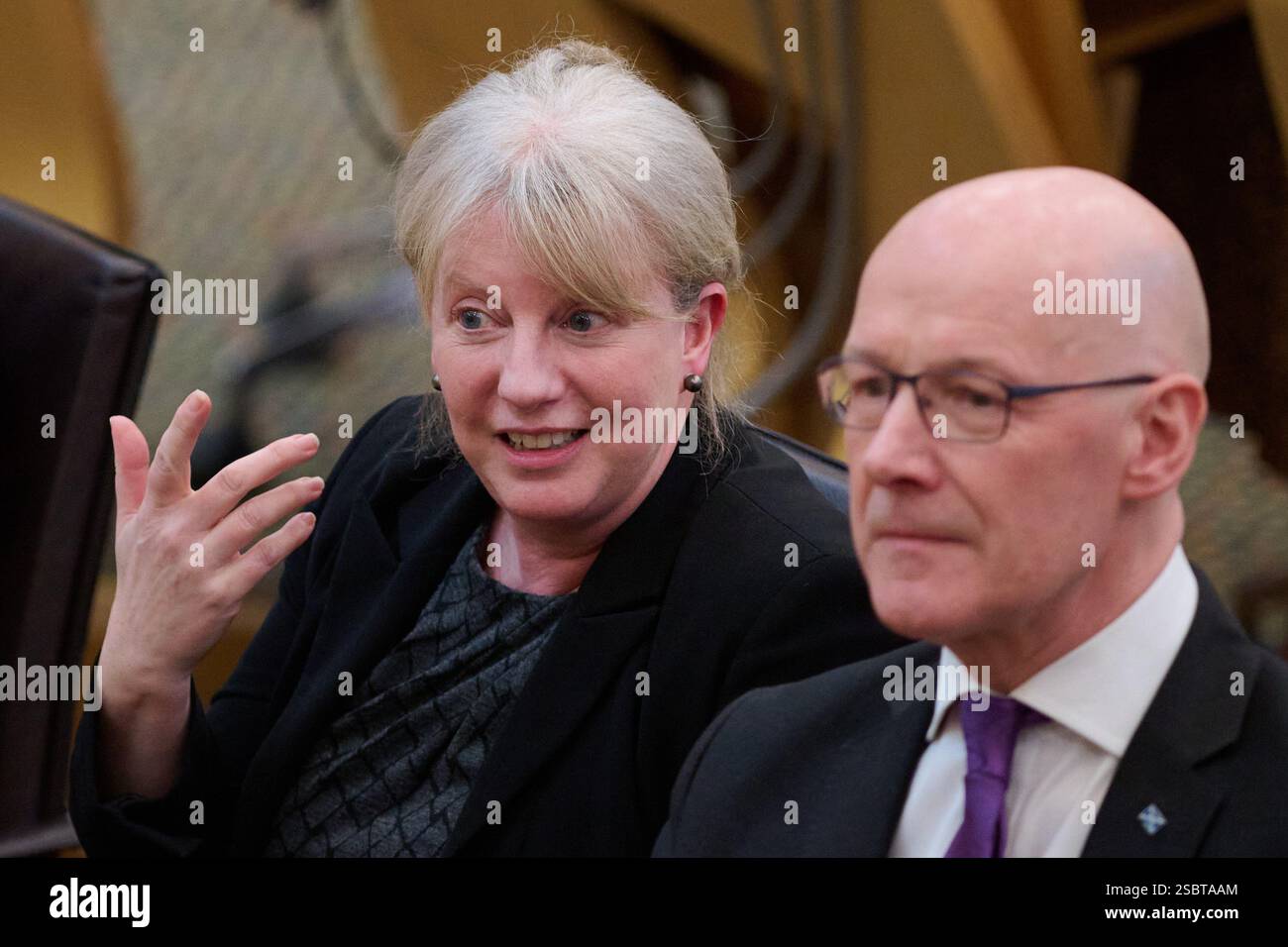 Edinburgh Scotland, UK 04 February 2025. Shona Robison MSP and First ...