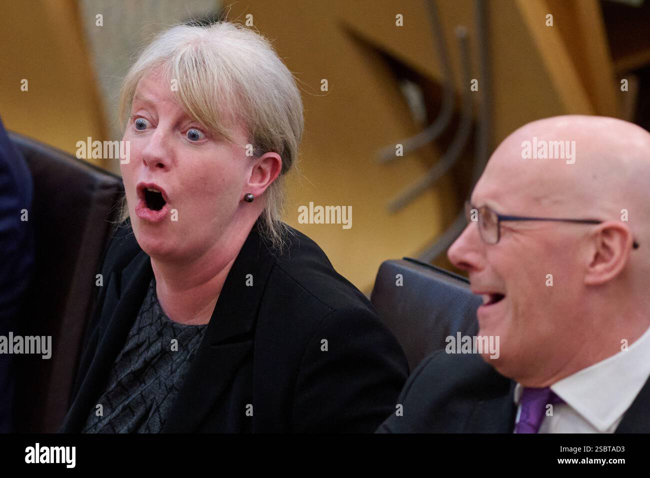 Edinburgh Scotland, UK 04 February 2025. Shona Robison MSP and First ...