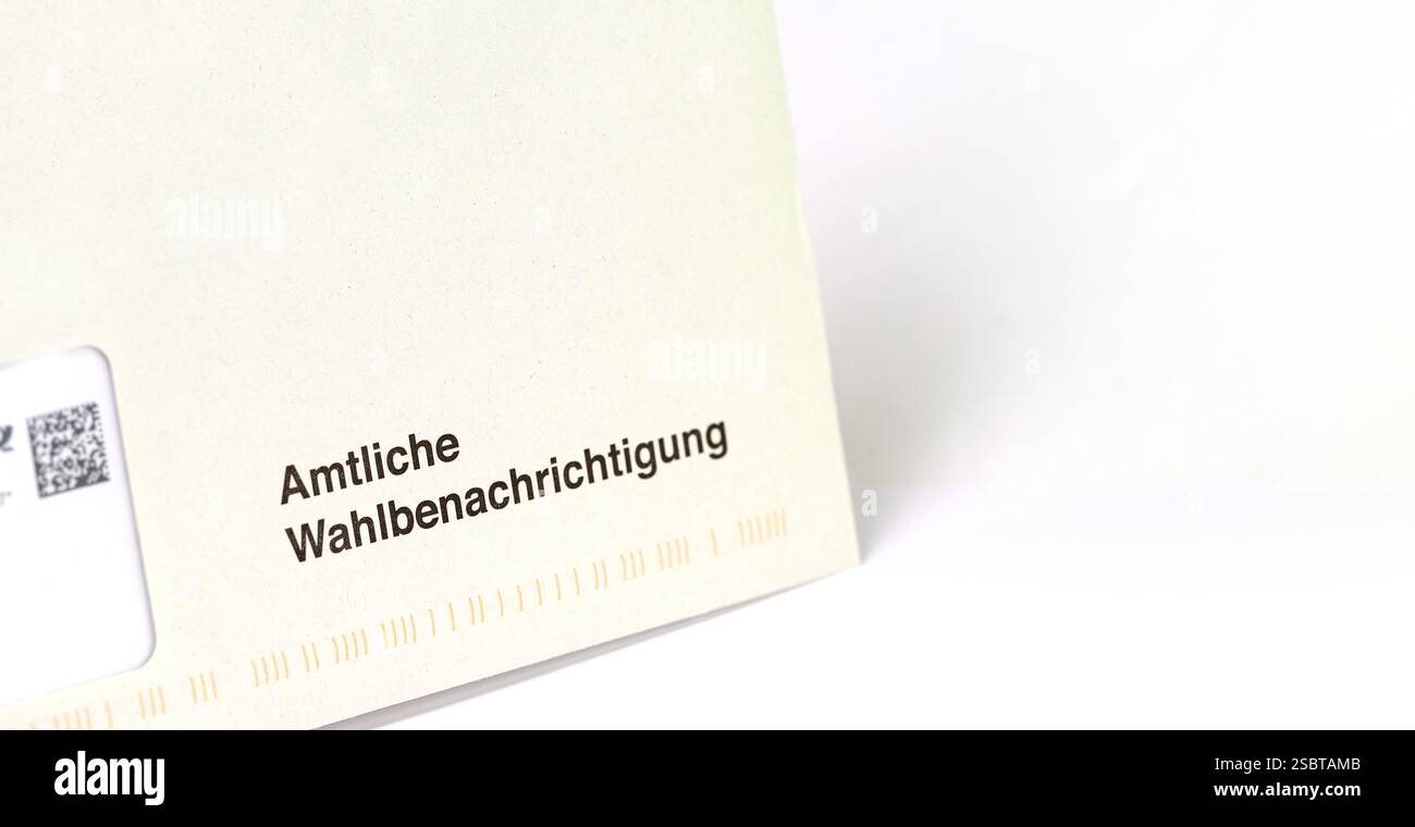 Official Election Notification For Bundestag Elections Envelope Stock 6025