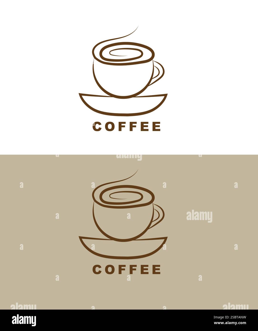 abstract Coffee cup logo, Coffee shop logo design, cafe cup logo ...