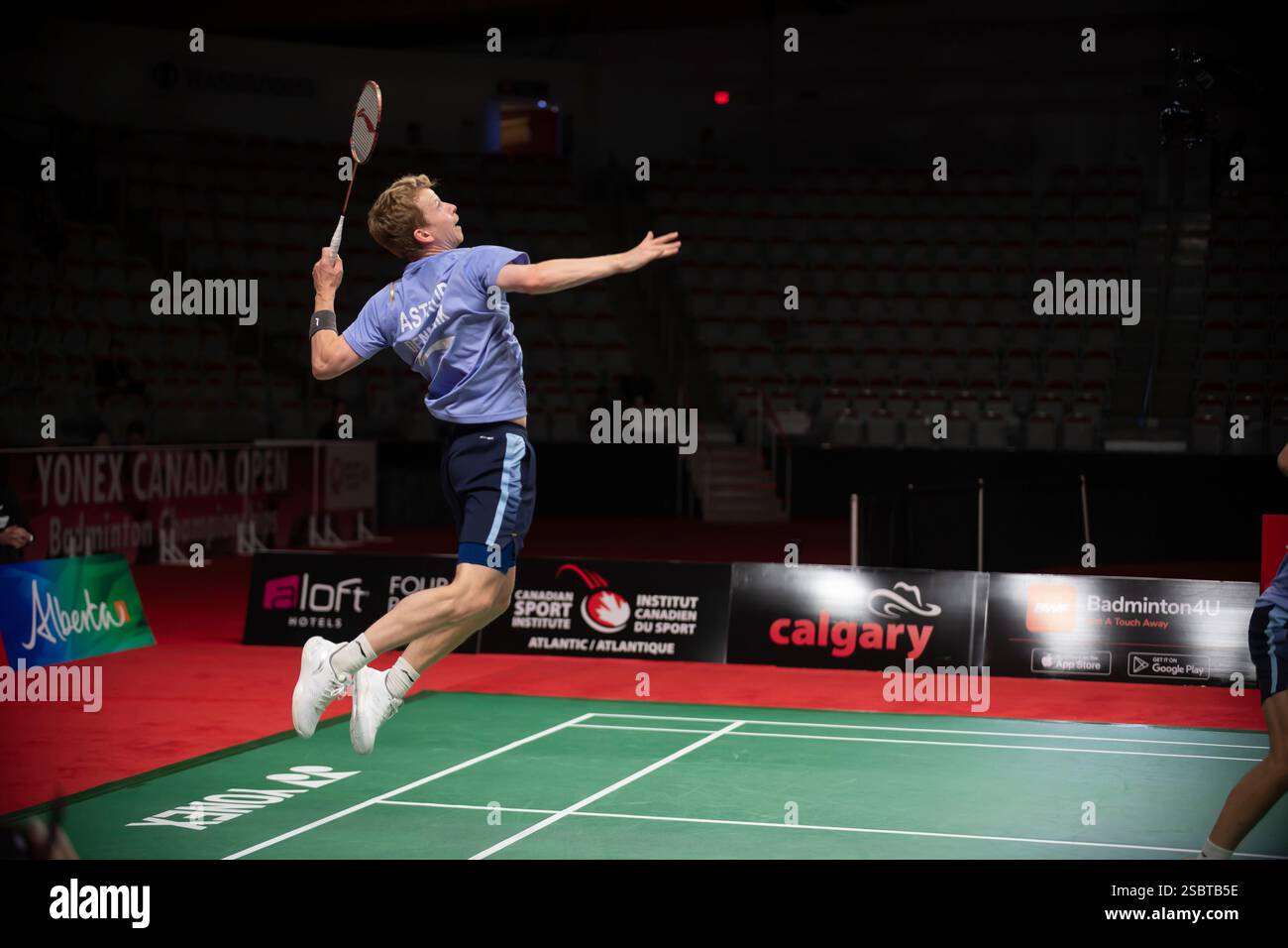 Anders Skaarup Rasmussen and Kim Astrup (Denmark) compete against Wang ...