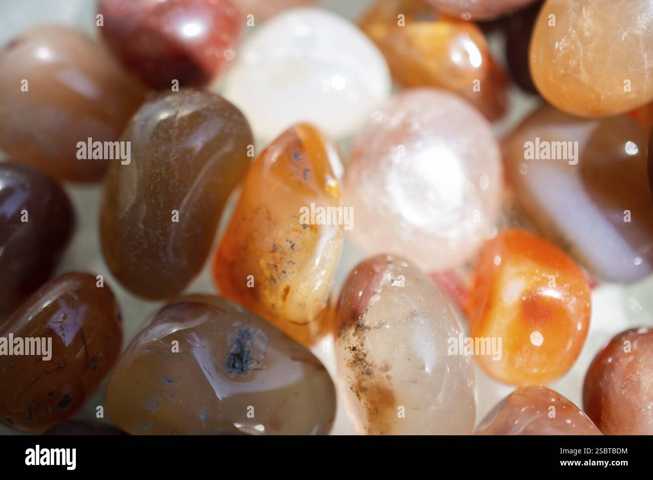 Tumbled scitrine gem stone as mineral rock geode Stock Photo - Alamy