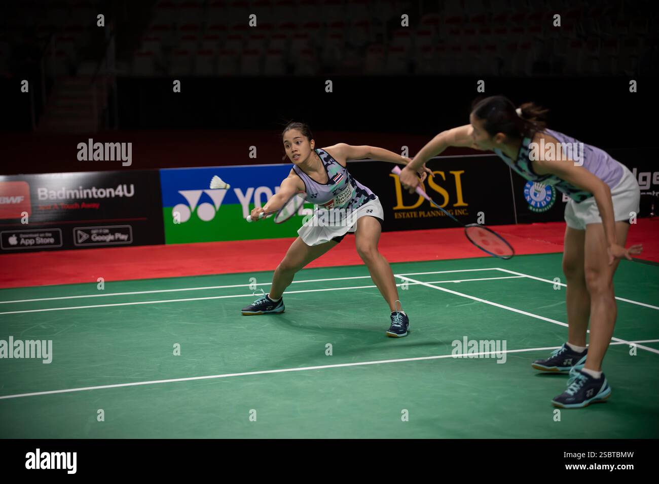 Mayu MATSUMOTO and Wakana NAGAHARA (Japan) compete against Jongkolphan Kititharakul and Rawinda ...