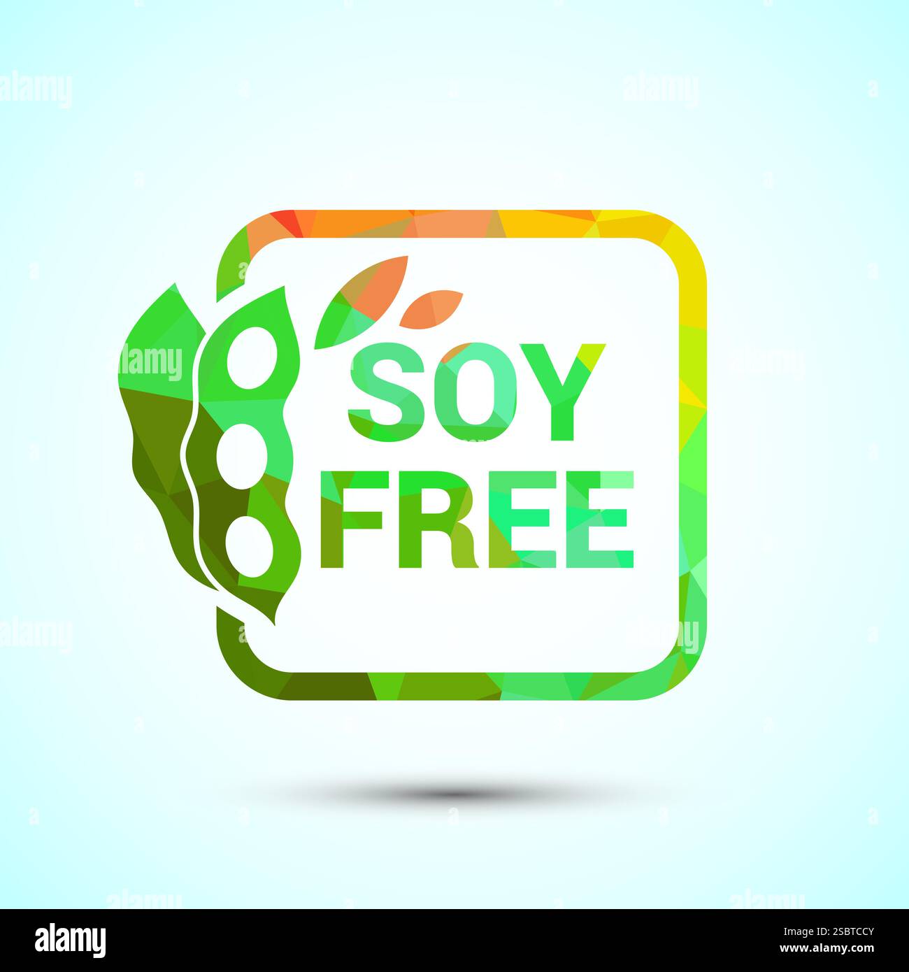 Soy or soya free icon design illustration. Soy allergen free product ...