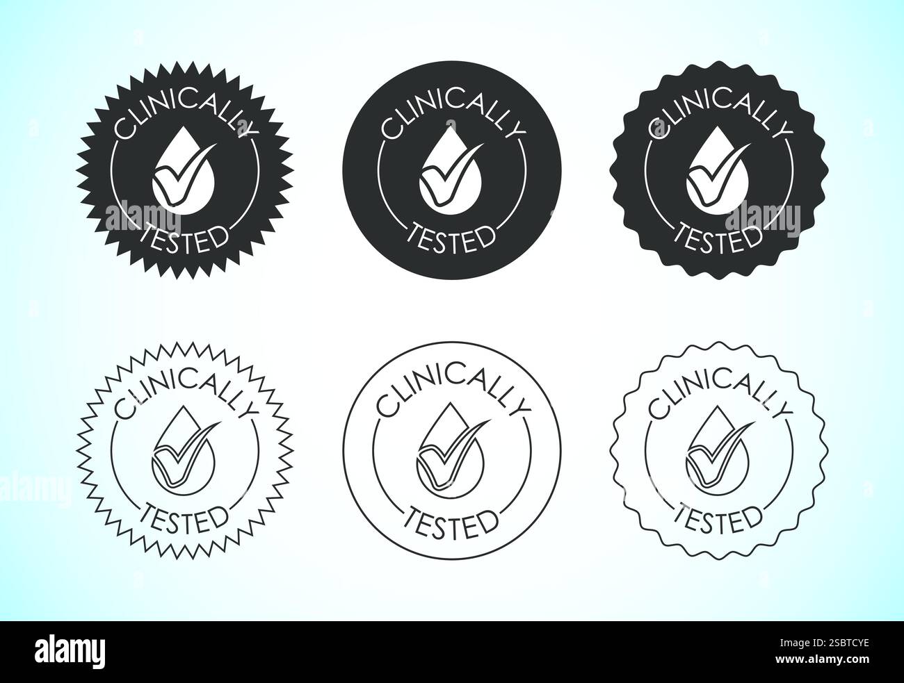 Clinically tested icon design illustration, Clinically proven label ...