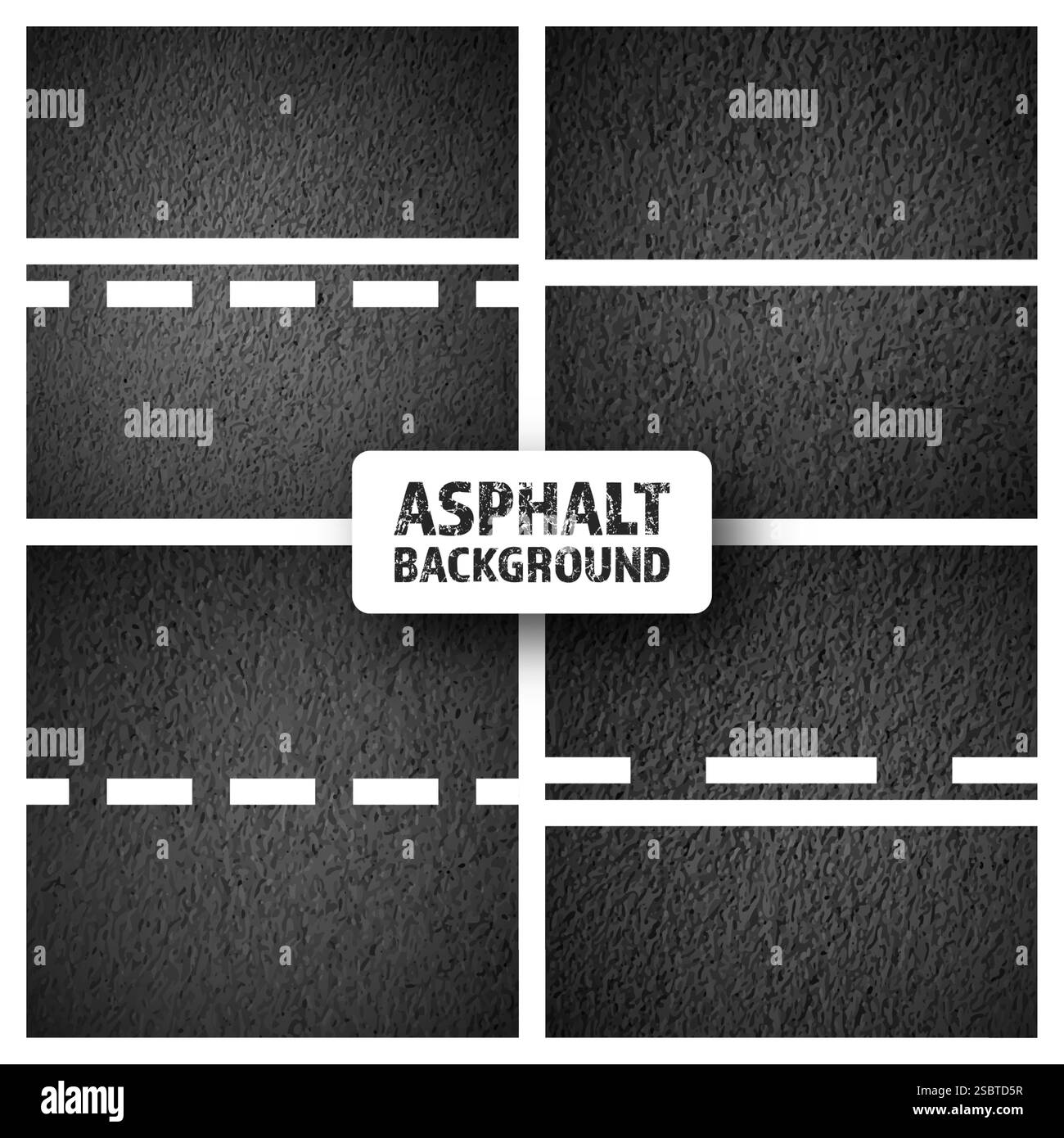 Asphalt road with white lane marking, concrete highway surface, texture ...