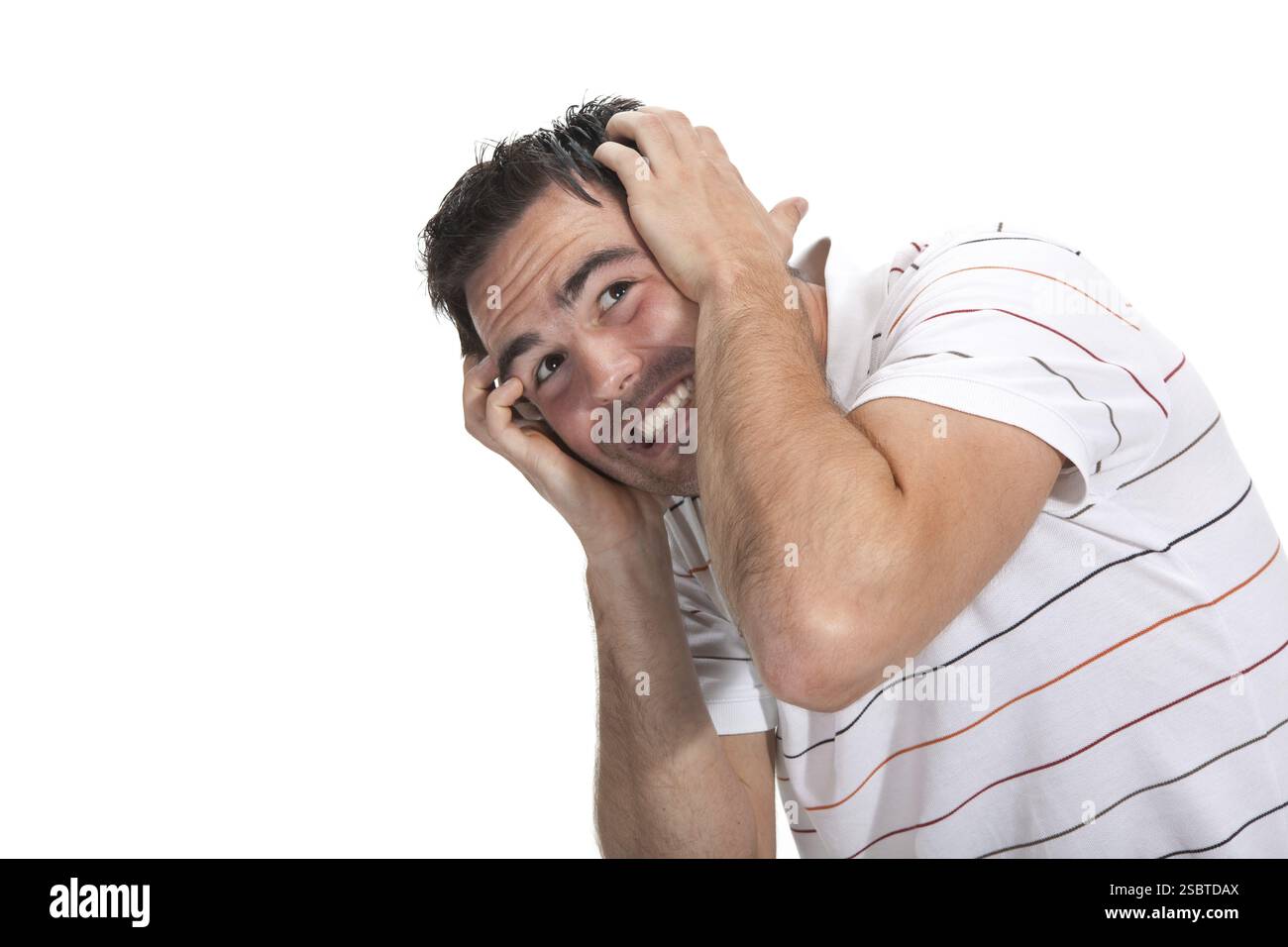 Photo afraid scared man hi-res stock photography and images - Alamy