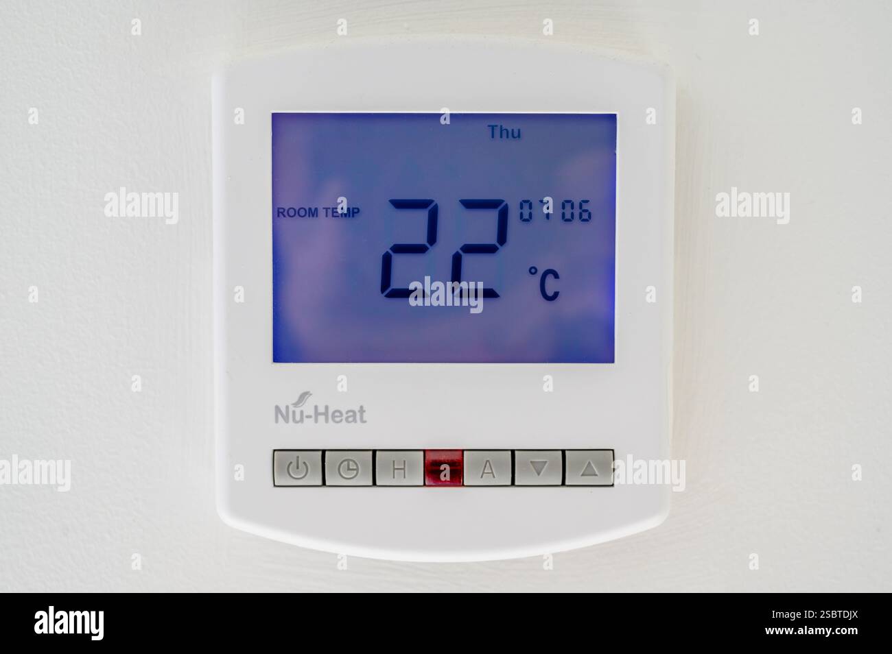 Room thermostat from Nu-Heat with temperature display in degrees ...