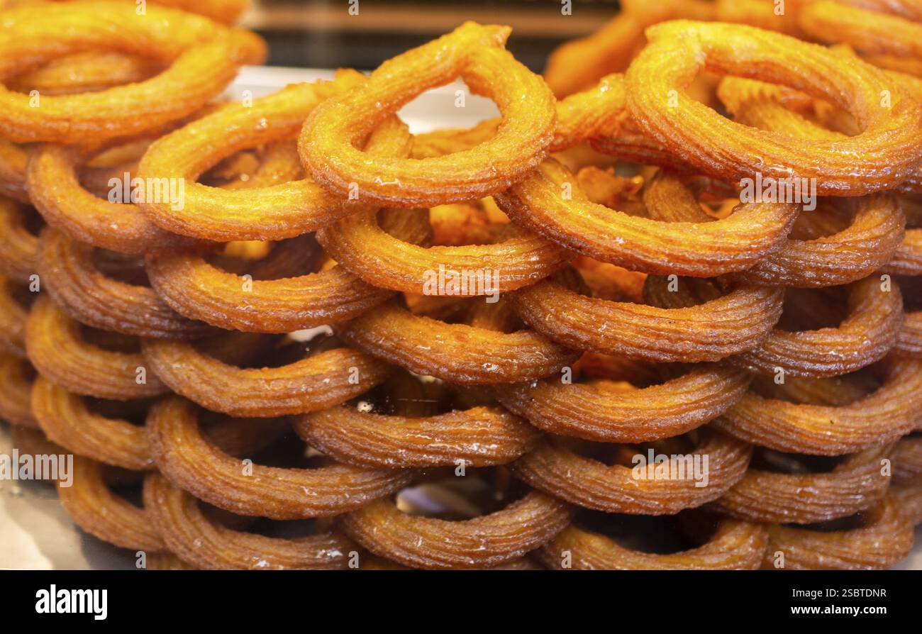 Traditional delicious Turkish desserts, ring dessert, halka tatli Stock ...