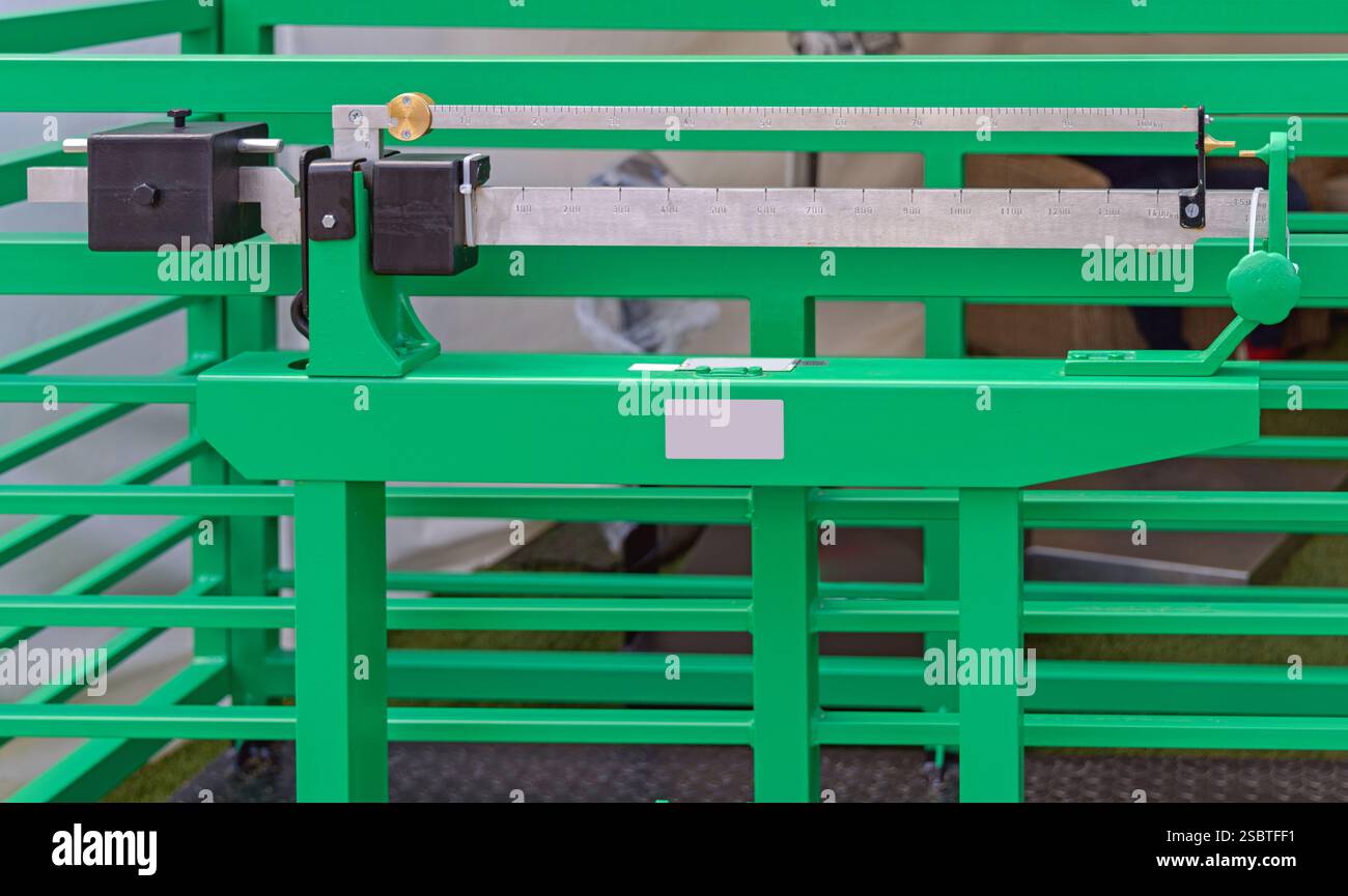 Heavy Duty Green Mechanical Scale for Livestock at Farm Stock Photo - Alamy
