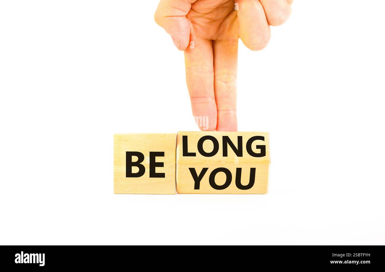 Belonging and belong symbol. Concept words Be you Belong on beautiful ...