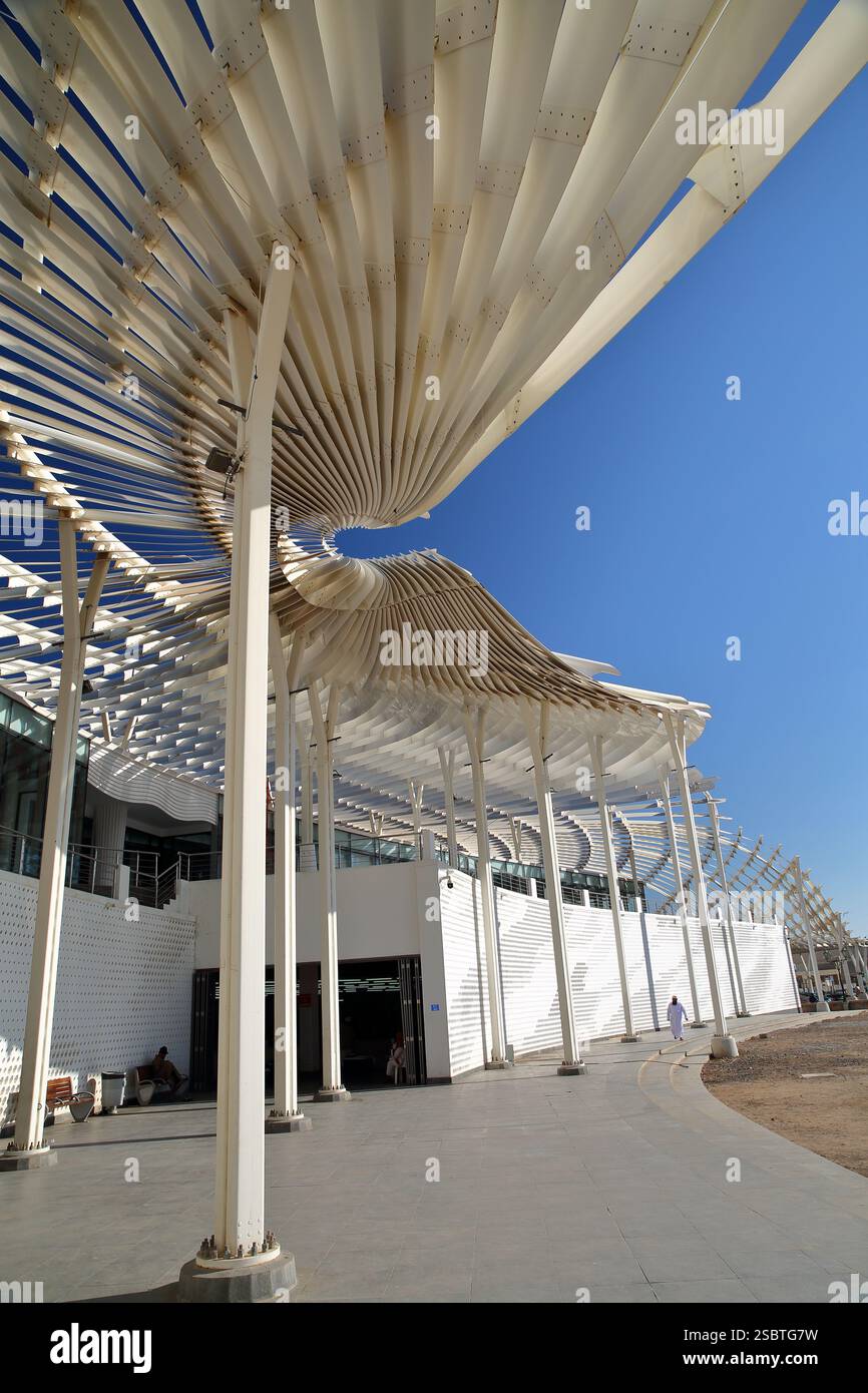 The modern shaped architecture of the fish market (dated from 2017) in ...