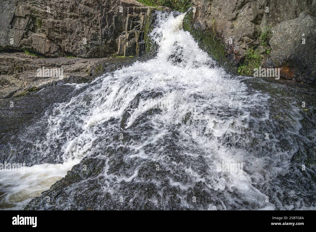 Der Wasserfall Grande Cascade der Cascades de Mortain, den hoechsten ...